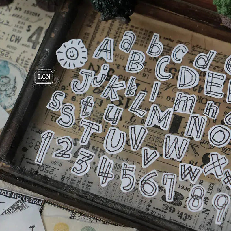 LCN Clear Stamp Set | Hand-Drawn Alphabets & Numbers – Sumthings of Mine