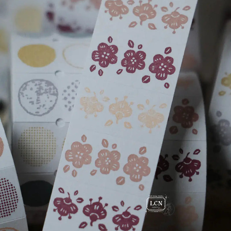 LCN Price Tag Label Sticker Roll | Circle (Red Tone / Earth Tone ...