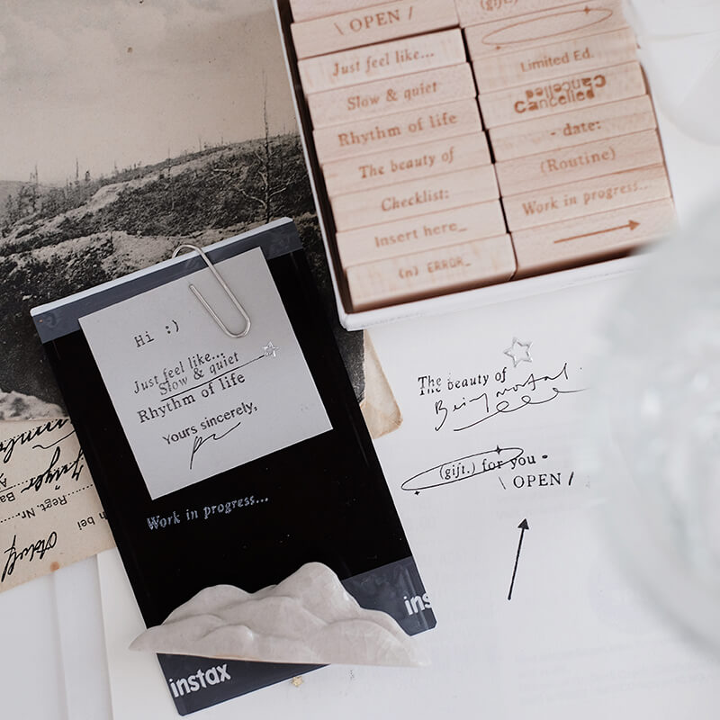 9pt. (2) Tiny Text Rubber Stamp – Sumthings of Mine
