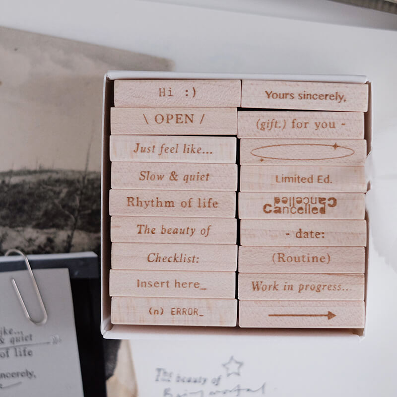 9pt. (2) Tiny Text Rubber Stamp – Sumthings of Mine