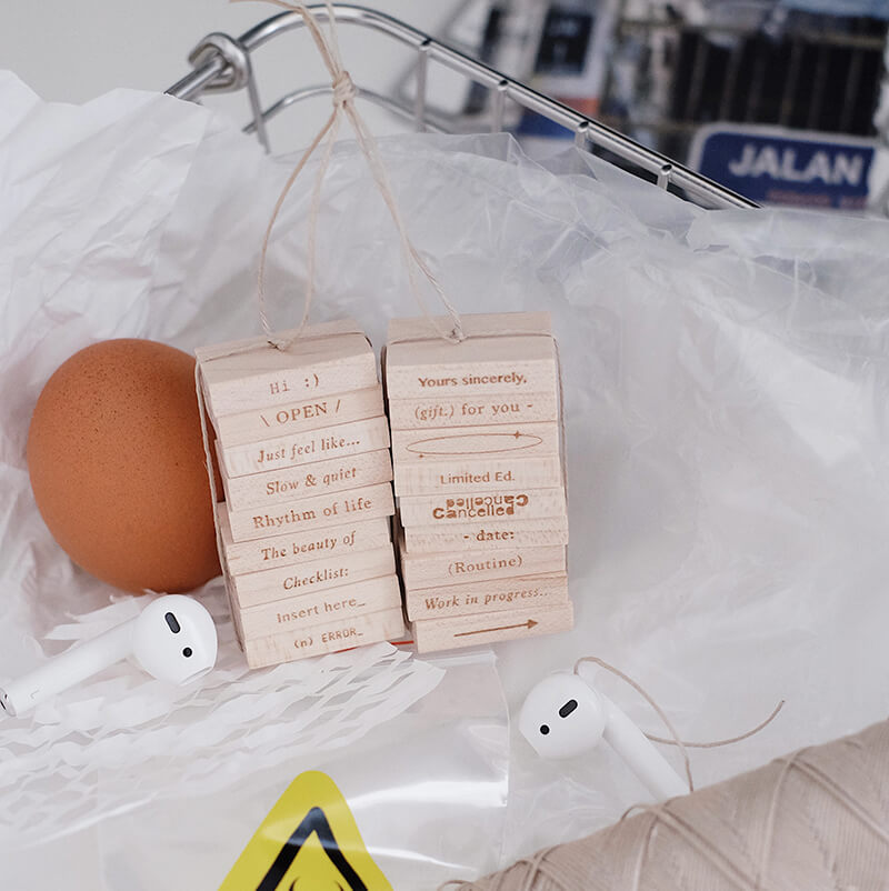 9pt. (2) Tiny Text Rubber Stamp – Sumthings of Mine
