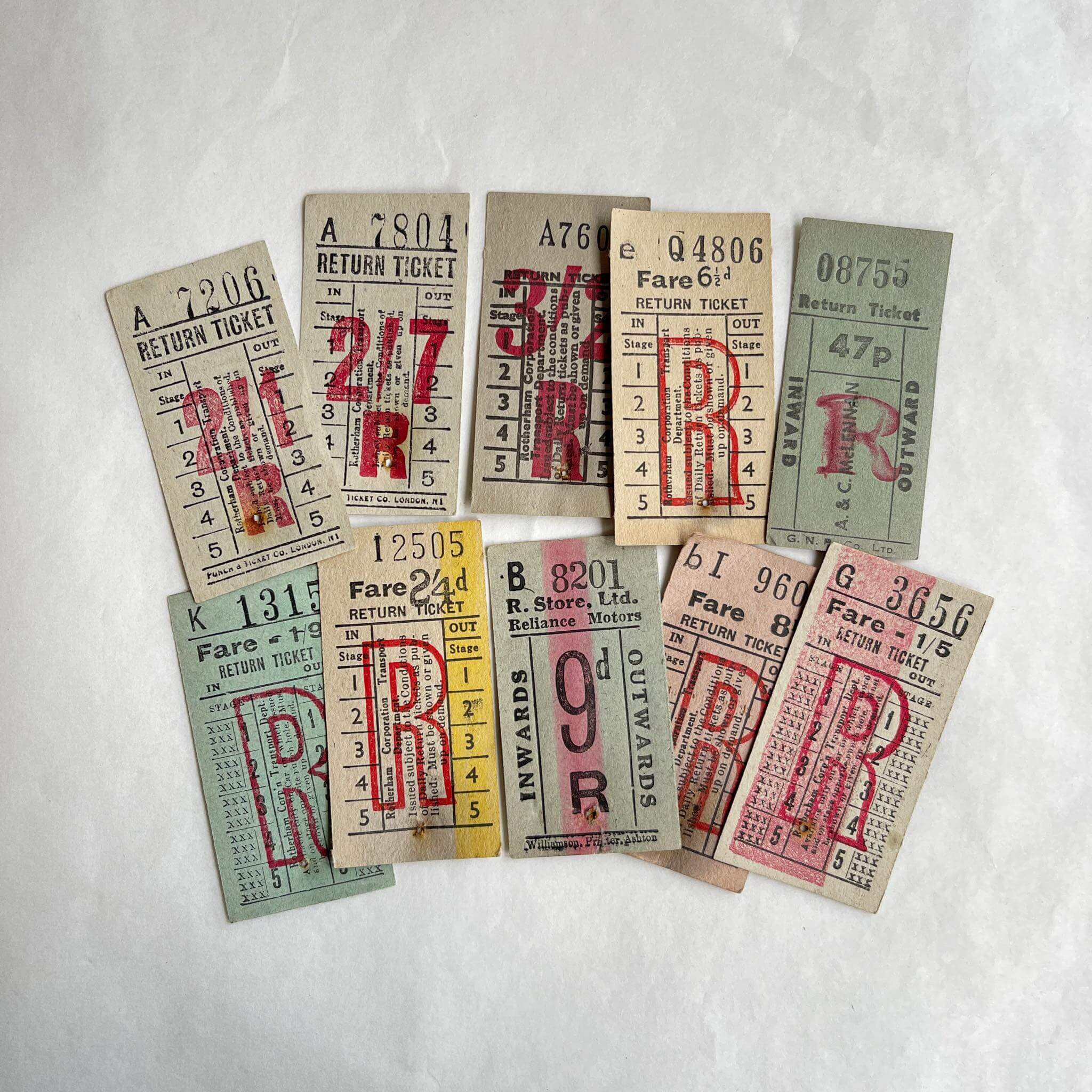 Vintage Ticket Set - Return Tickets (10pcs) – Sumthings of Mine